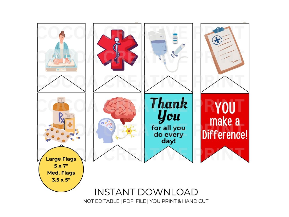 Happy Nurses Week Banner Nurses Week Banner Printable Nurse Week Decoration Nurse Week Banner ...