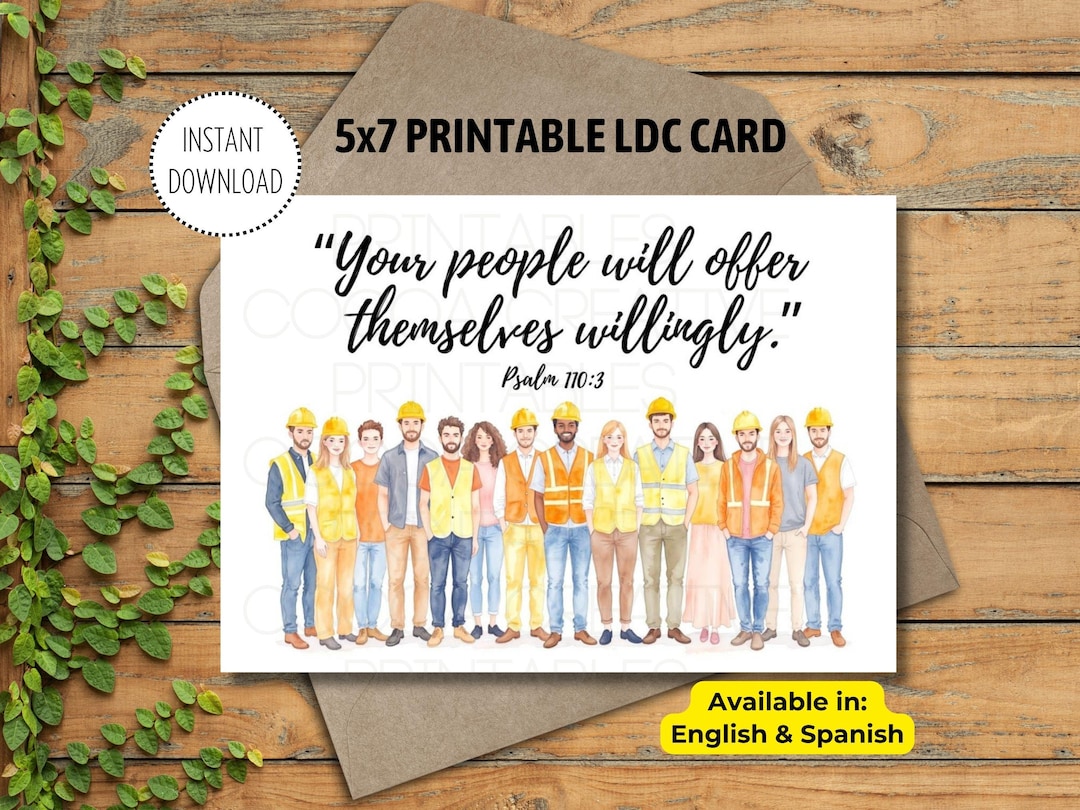 JW LDC Printable Card | Ldc Thank You | Jw Volunteer Gifts | Digital Download | Jw Printables ...