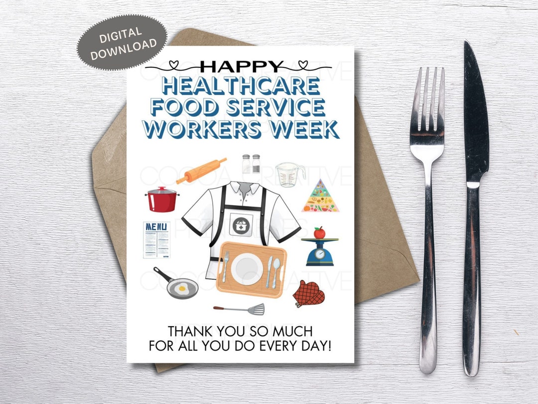 Healthcare Food Service Workers Week Card | Food Service Workers ...