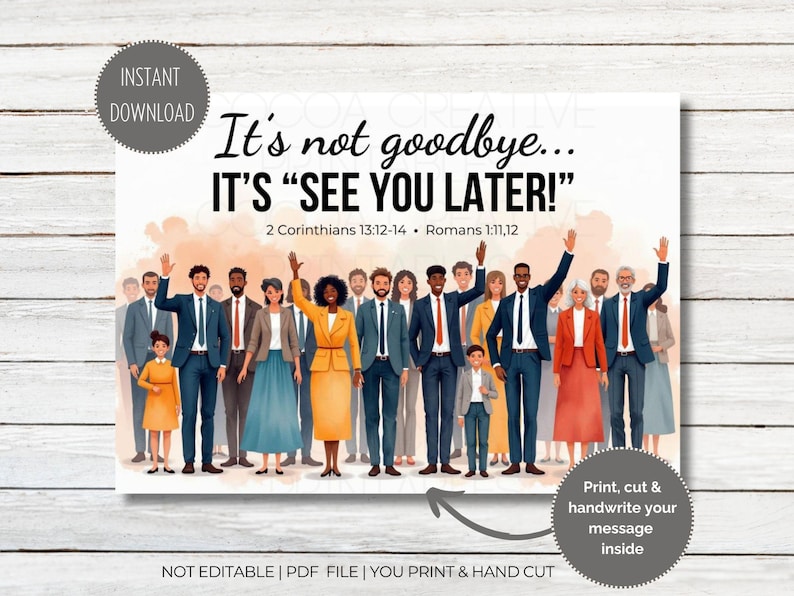 JW Goodbye Card | JW Farewell Card | Moving Away Card | JW Circuit ...