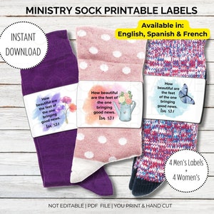 JW Ministry Sock Labels | JW | Pioneer Gifts | Digital Download | JW ...