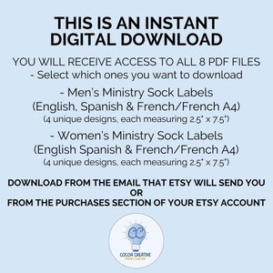 JW Ministry Sock Labels | JW | Pioneer Gifts | Digital Download | JW ...