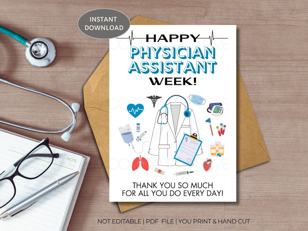 Physician Assistant Week Card | PA Thank You Gift (digital Download) - Etsy