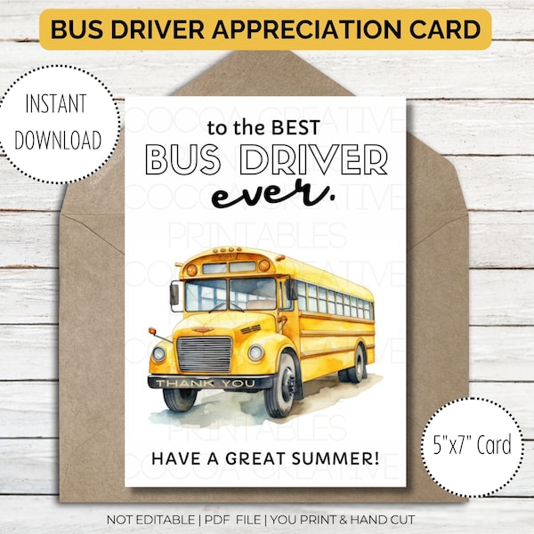 Bus Driver Thank You - Etsy
