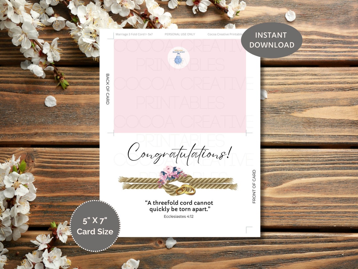 Marriage Printable Card | Wedding Scripture Card | JW Printable | JW ...
