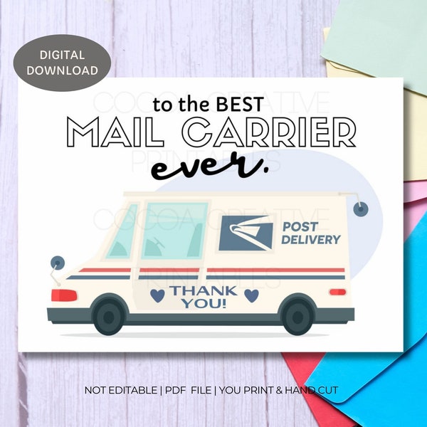 Mail Carrier Thank You Cards - Etsy