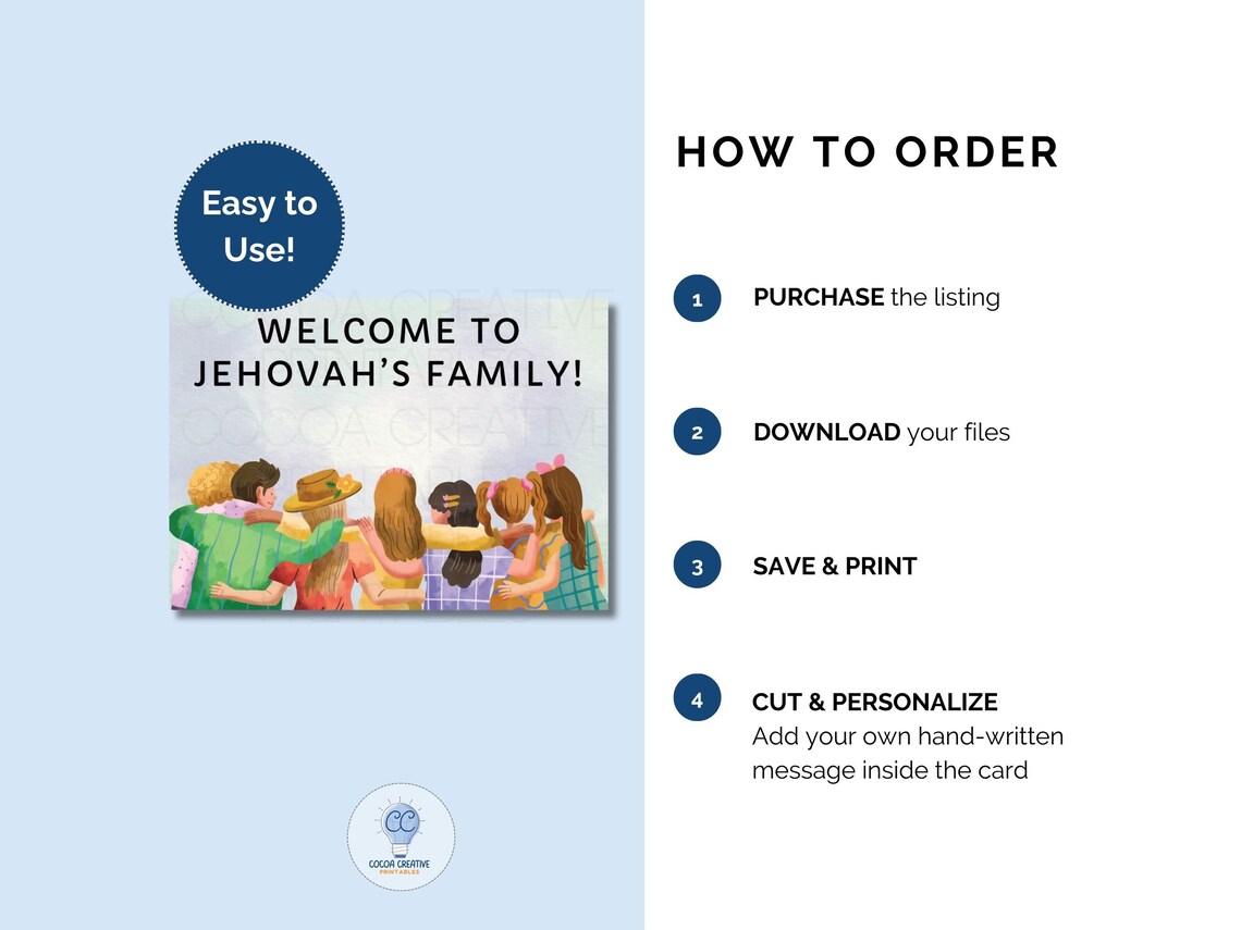 JW Baptism Card JW Baptism Gift Card JW Printables Card for Jw Brother ...