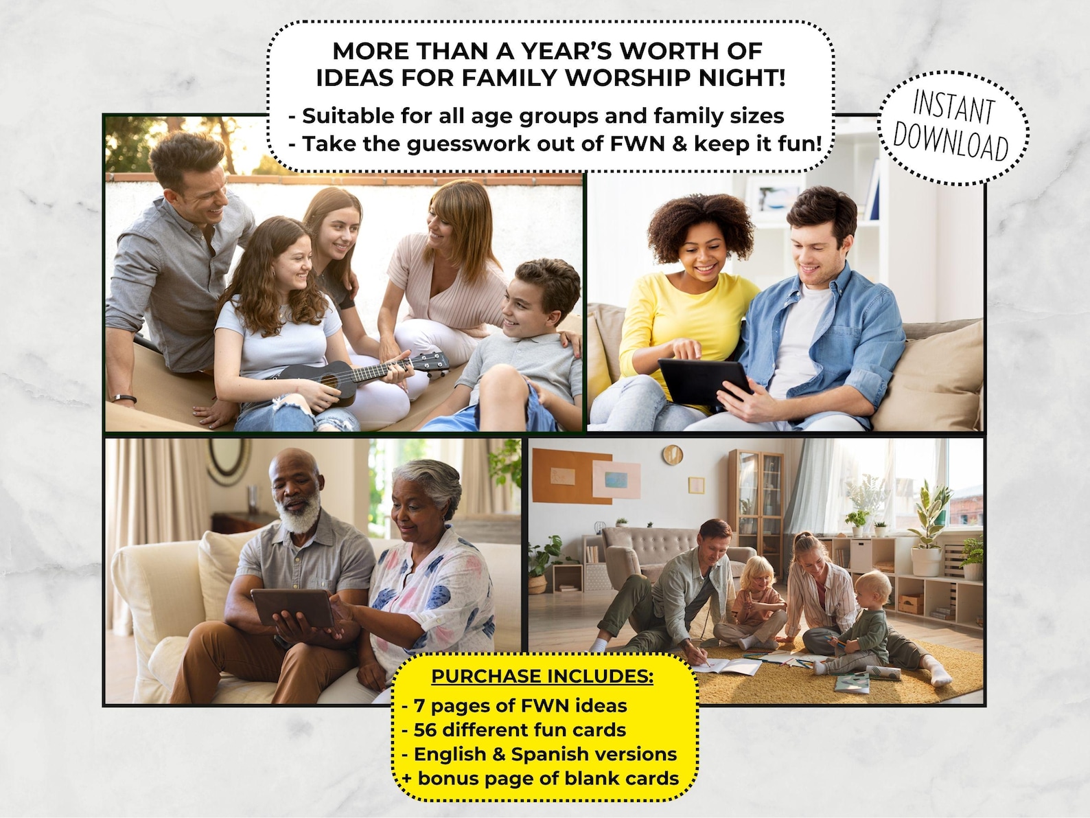 JW Family Worship Night Cards | JW FWN | Jw Kids Activities | Printable ...