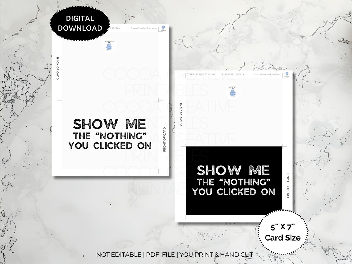 Tech Support Card Tech Support Printable IT Professional Card ...