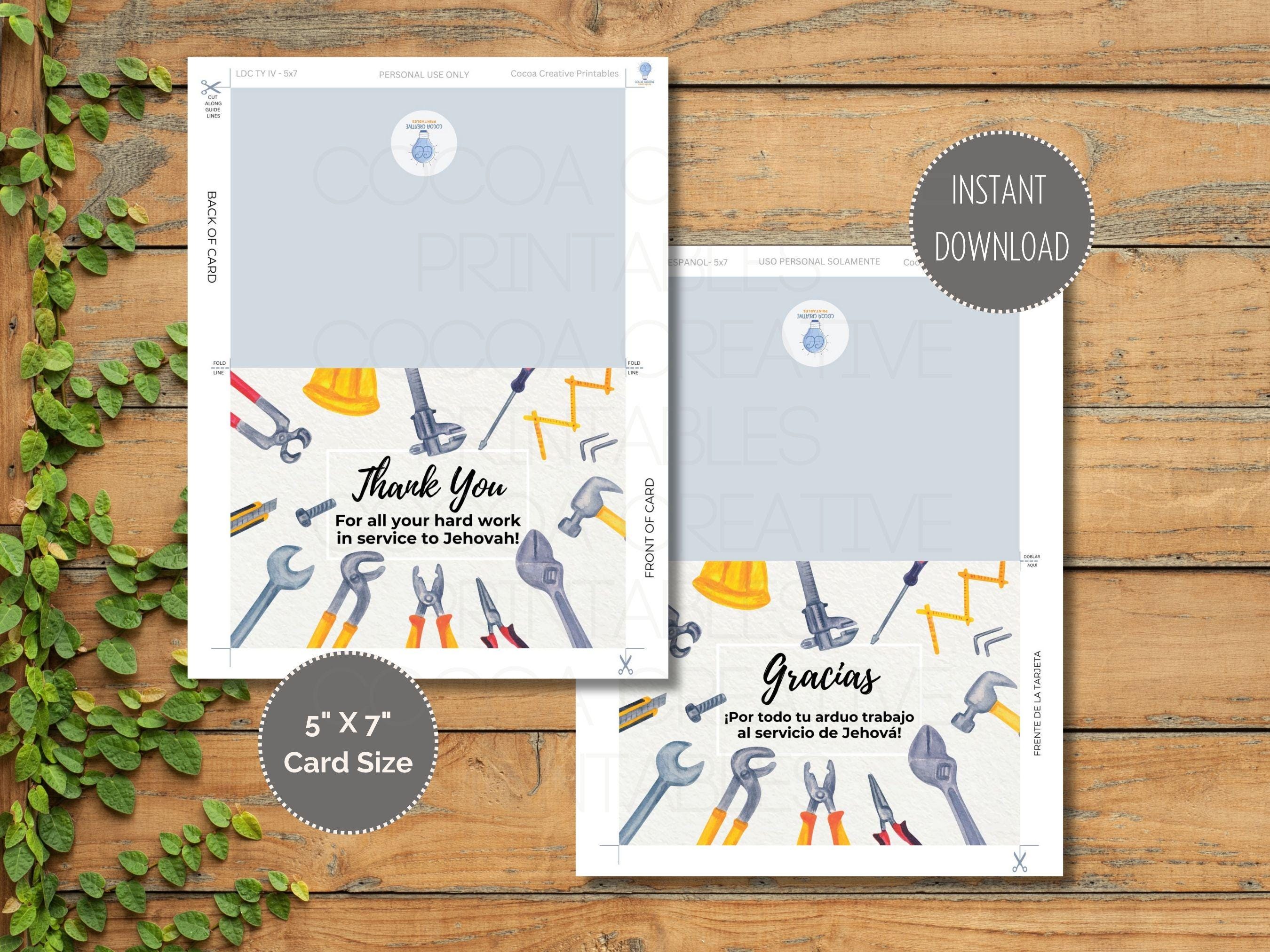 JW LDC Printable Card Ldc Thank You Digital Download Jw Printables LDC ...