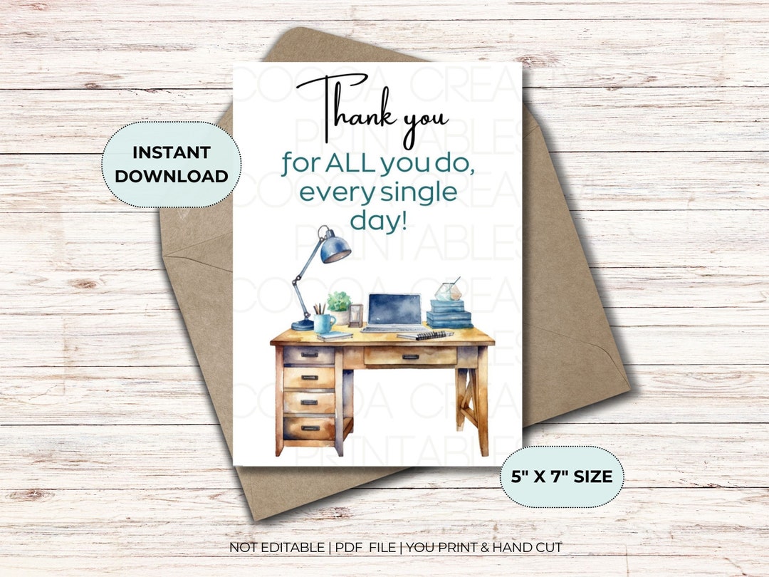 Office Employee Appreciation Card | Secretary Thanks | Administrative ...
