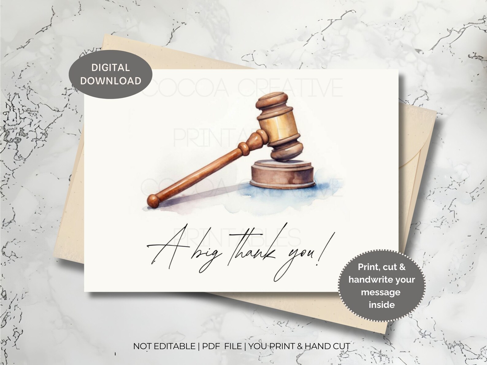 Lawyer Thank You Card | Solicitor Thank You | Legal Team Thank You Card ...