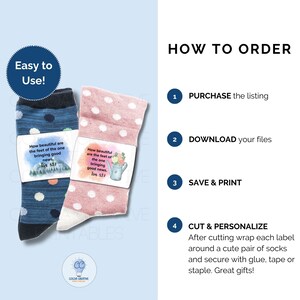JW Ministry Sock Labels | JW | Pioneer Gifts | Digital Download | JW ...