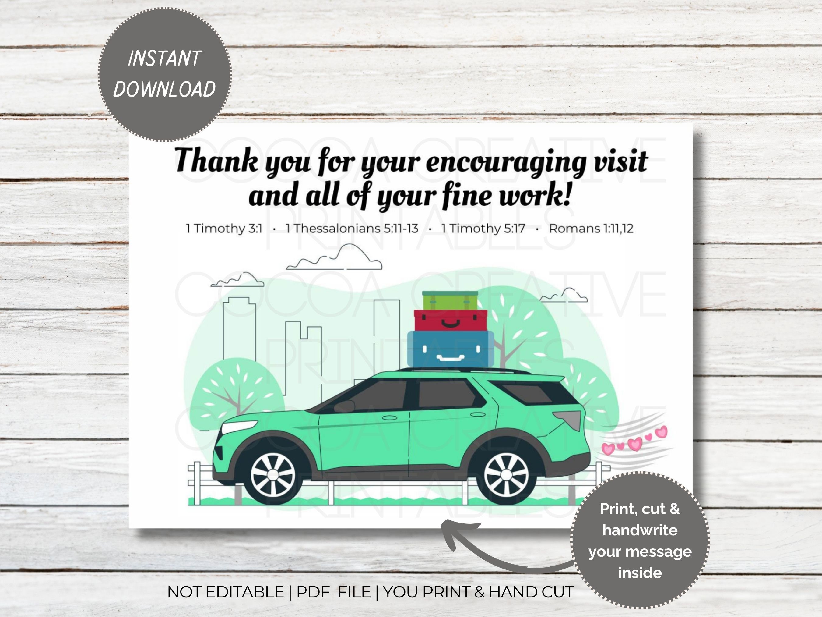 JW Circuit Overseer Thank You Card | Circuit Overseer Appreciation Card ...