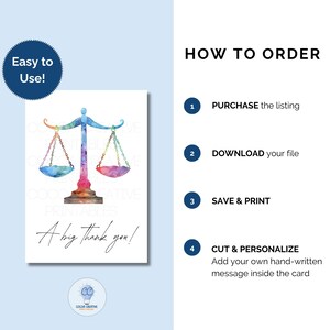 Attorney Thank You Card | Solicitor Thank You | Legal Team Thank You ...