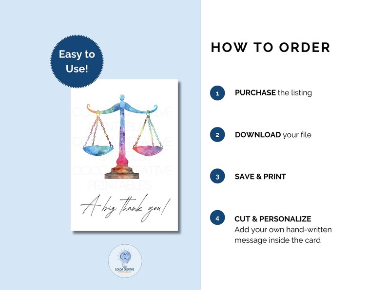 Attorney Thank You Card | Solicitor Thank You | Legal Team Thank You ...