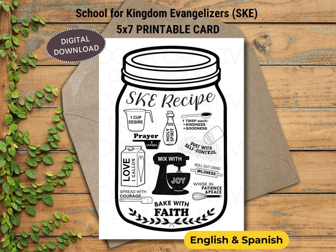 SKE Recipe Printable Card | JW | Ske Jw Card | Pioneer Gifts | Ske ...