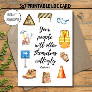 JW LDC Printable Card | Ldc Thank You | Jw Volunteer Gifts | Digital Download | Jw Printables ...