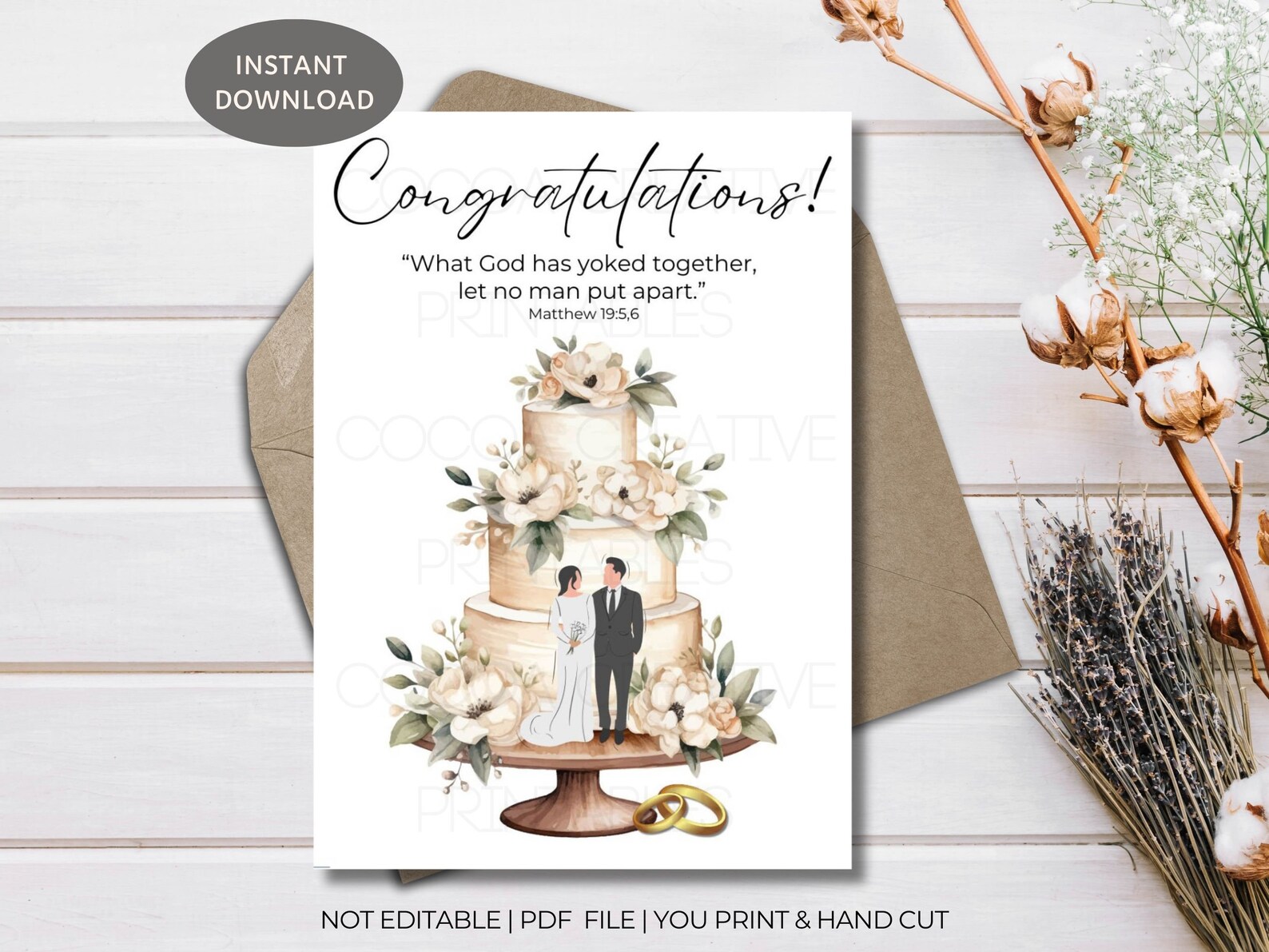 Marriage Printable Card | Wedding Scripture Card | JW Printable | JW ...