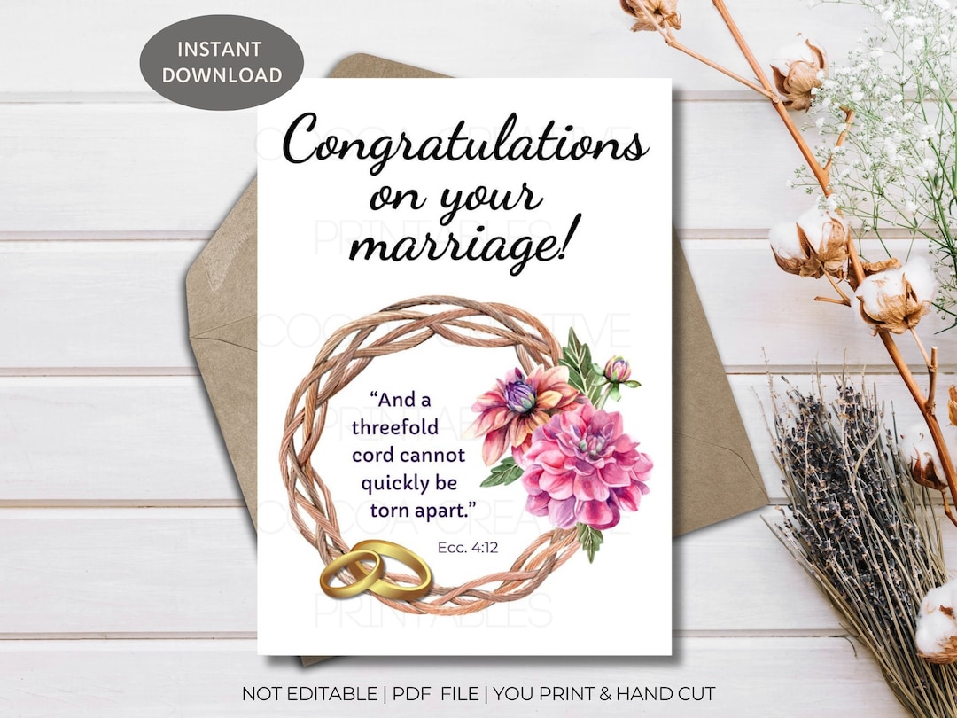 Marriage Printable Card | Wedding Scripture Card | JW Printable | JW ...