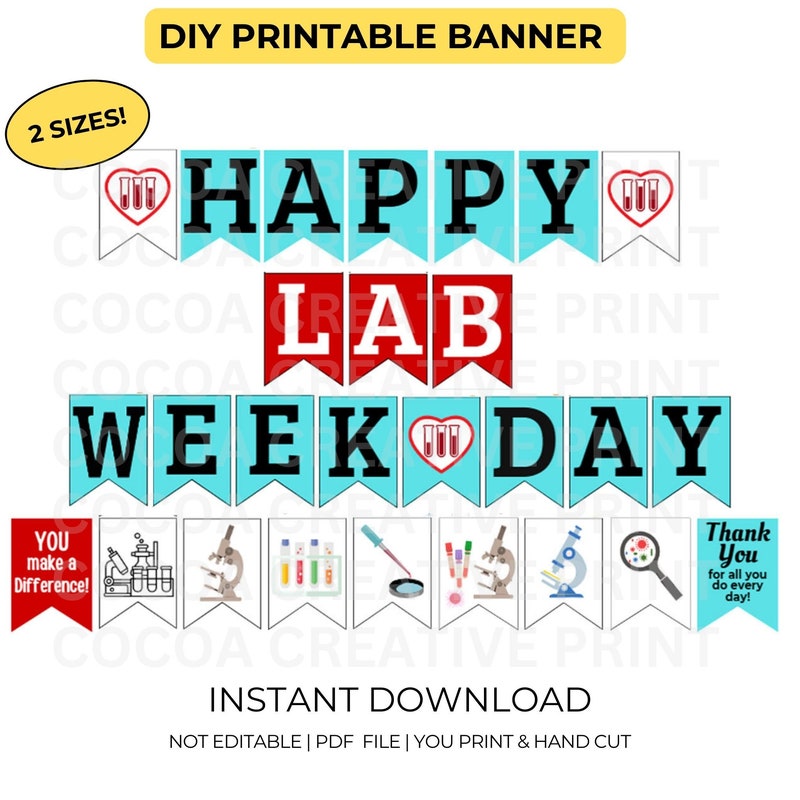 Happy Lab Week Banner - Etsy
