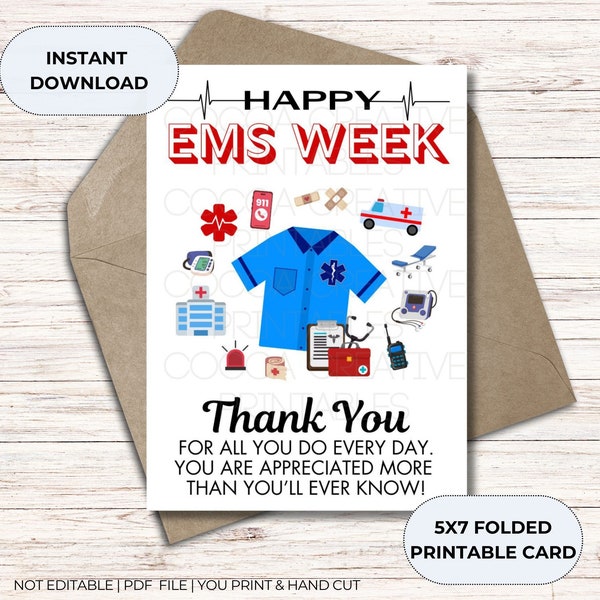 Emt Ems Card - Etsy