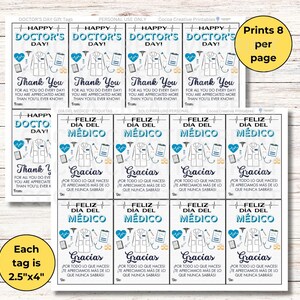Printable Doctor Appreciation Tags | Printable Doctors Day Tags ...