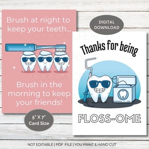Dentist Thank You Card | Dental Staff Thank You Card | Hygienist Thank ...