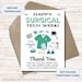 Surgical Tech Week Card | Surgical Tech Week Printable | Surgical Tech Week | Surgical Tech ...