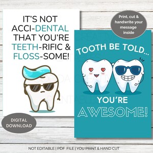 Dentist Thank You Card | Dental Staff Thank You Card | Hygienist Thank ...