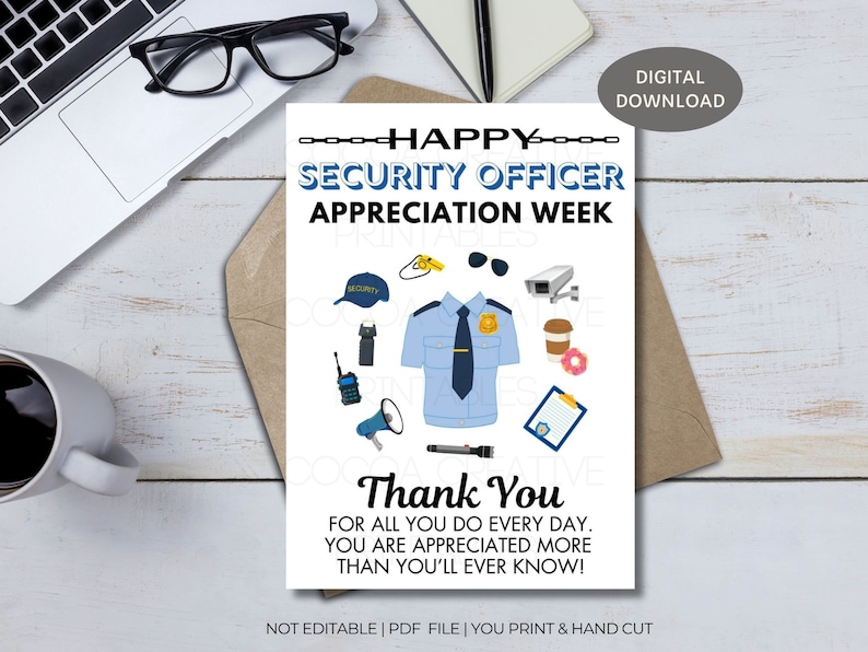 Security Officer Week Card Security Officer Week Printable Security ...