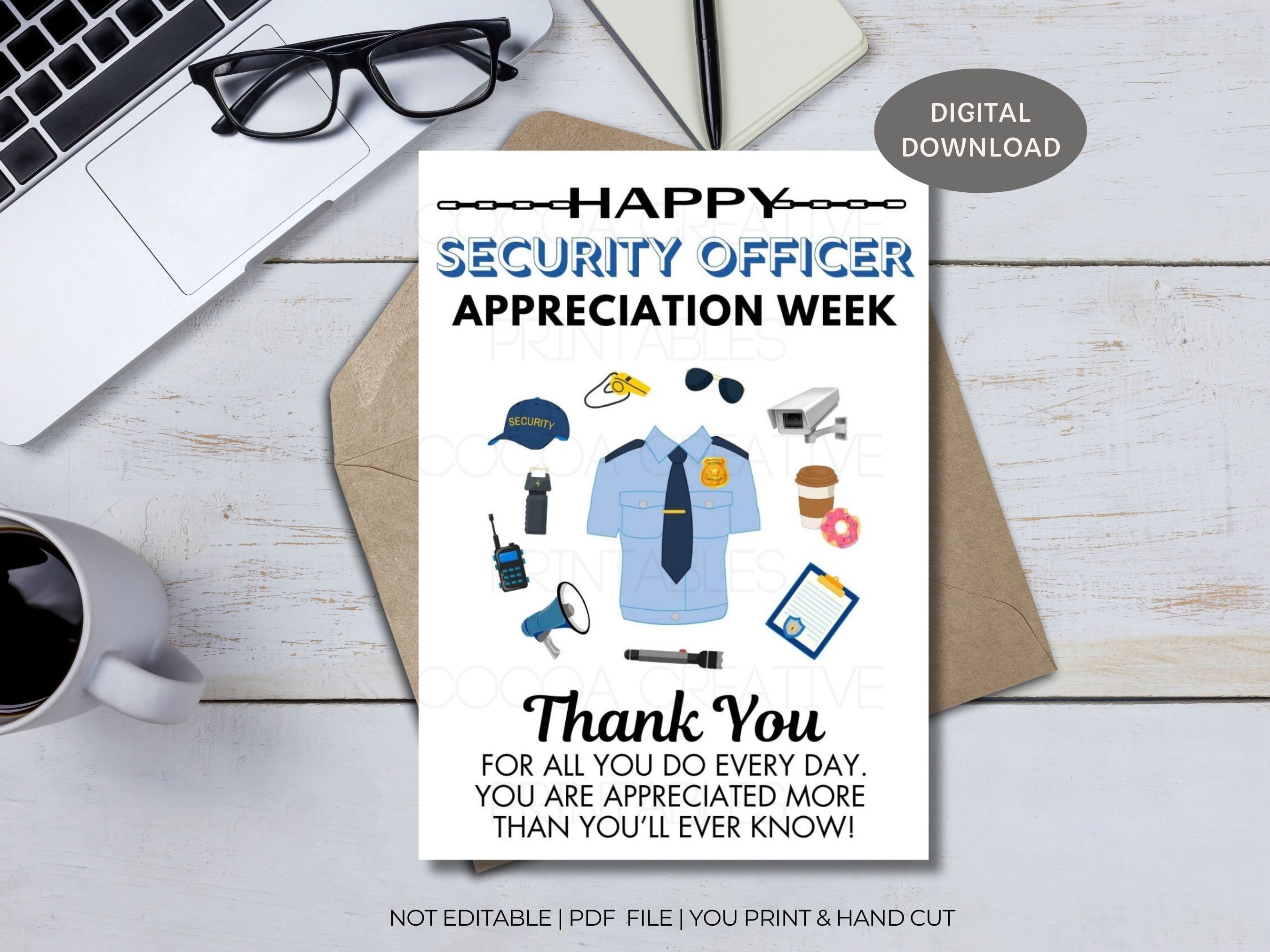 Security Officer Week Card Security Officer Week Printable Security ...