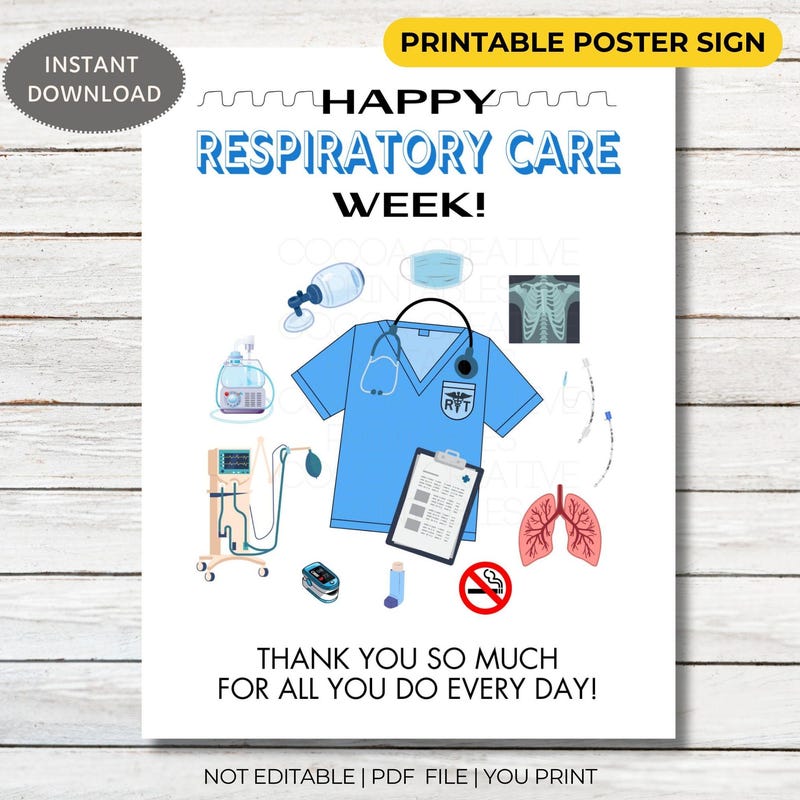 Respiratory Week Posters - Etsy