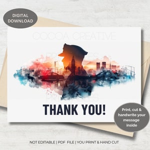 Police Officer Thank You Card | Police Thanks | Police Officer Gift ...