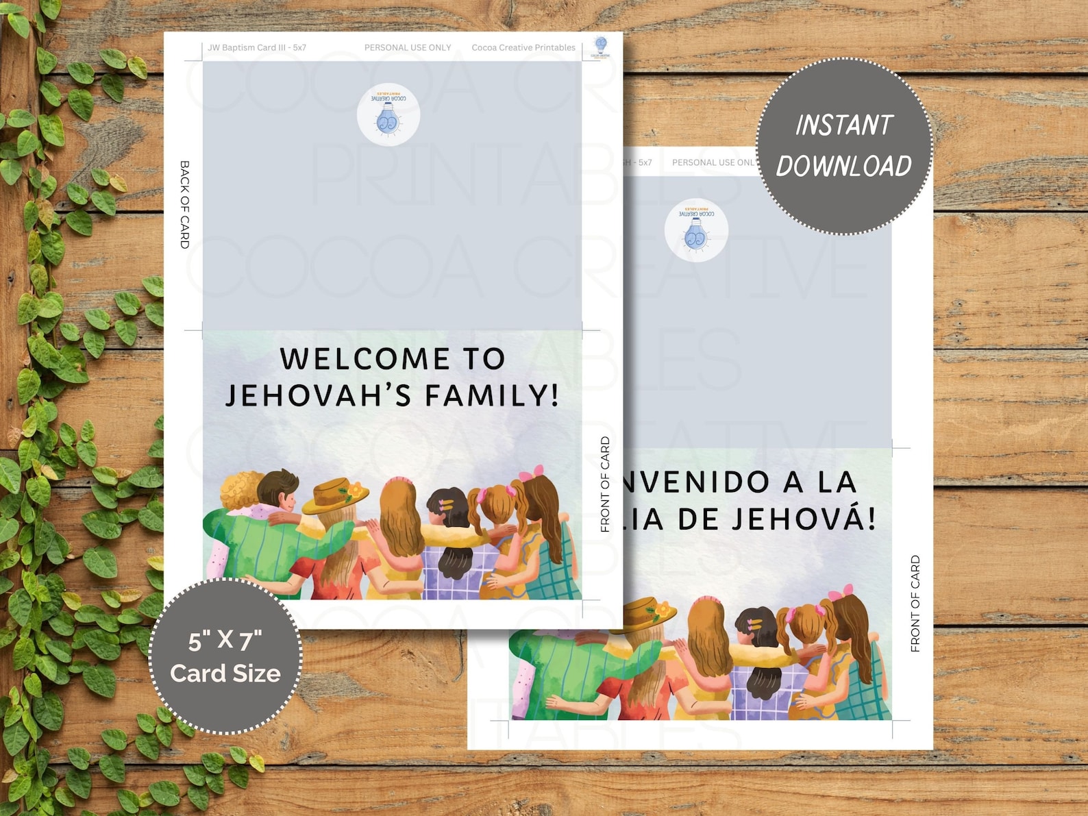 JW Baptism Card | JW Baptism Gift Card | JW Printables | Card for Jw ...