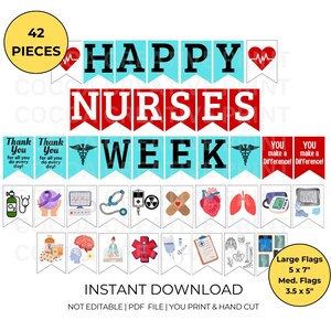 Happy Nurses Week Banner | Nurses Week Banner Printable | Nurse Week ...