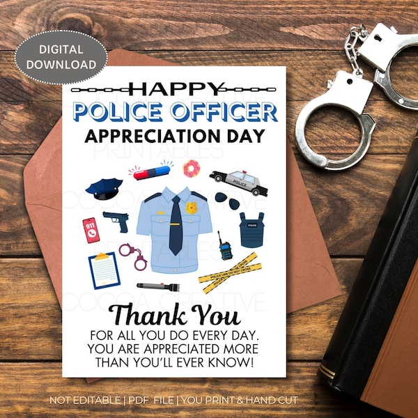 Police Officer Card - Etsy