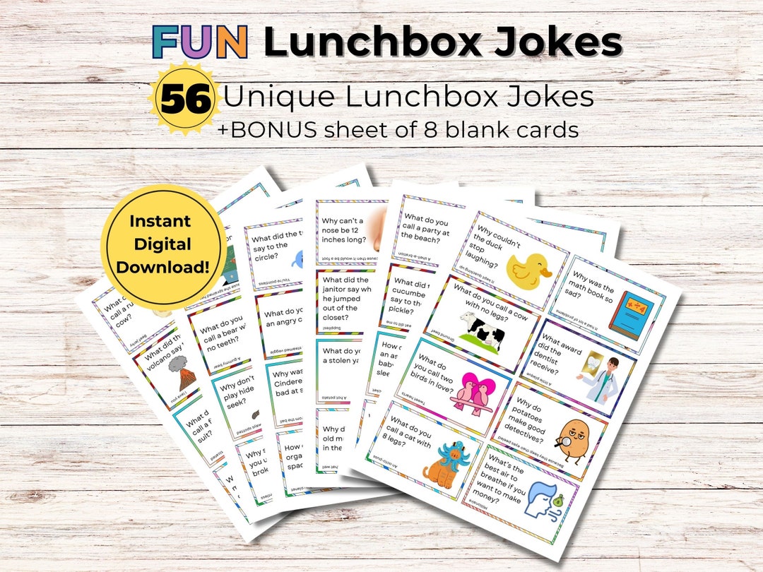 Lunchbox Jokes Printable | Lunch Box Notes | Jokes for Kids | Lunchbox ...