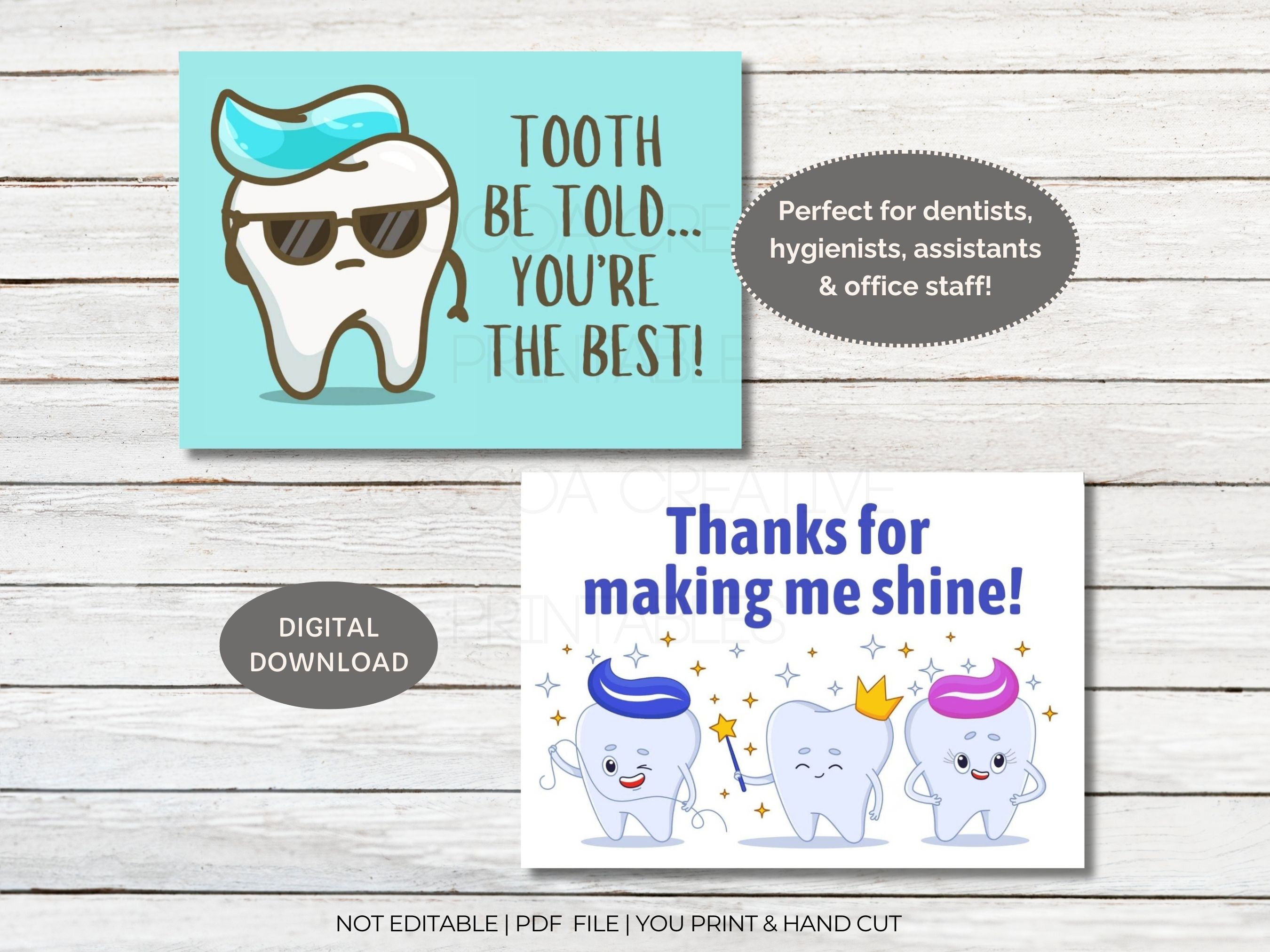 Dental Thank You Cards | Dental Staff Thank You Card | Hygienist Thank ...