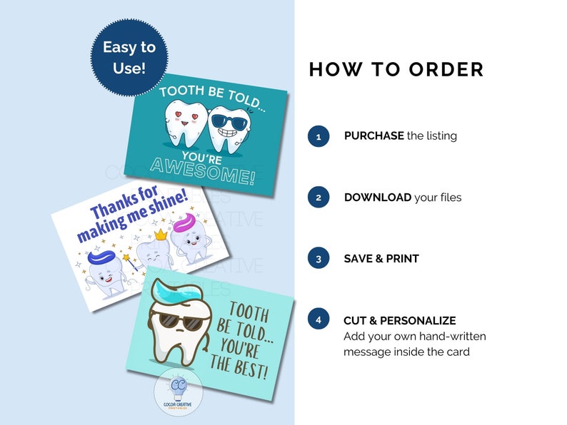 Dental Thank You Cards | Dental Staff Thank You Card | Hygienist Thank ...