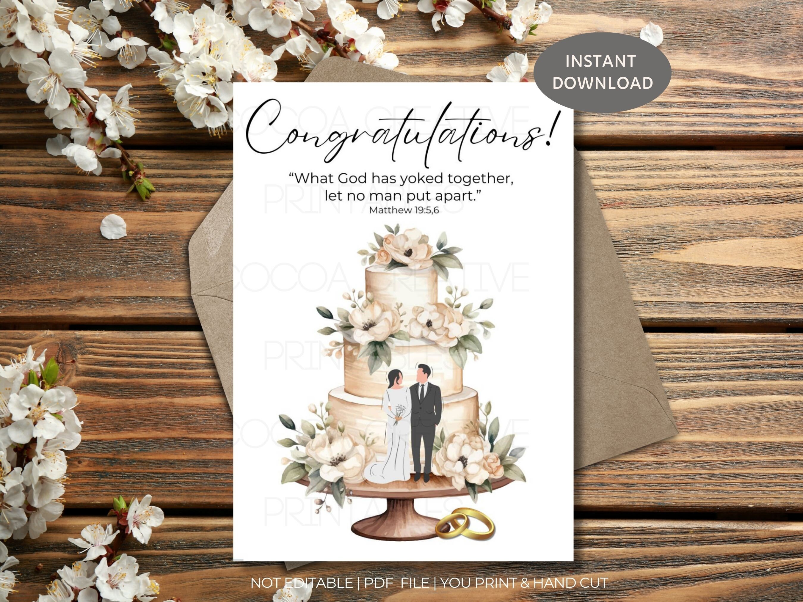 Marriage Printable Card | Wedding Scripture Card | JW Printable | JW ...