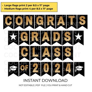 Graduation Banner Printable | Congrats Grads Printable | Graduation ...