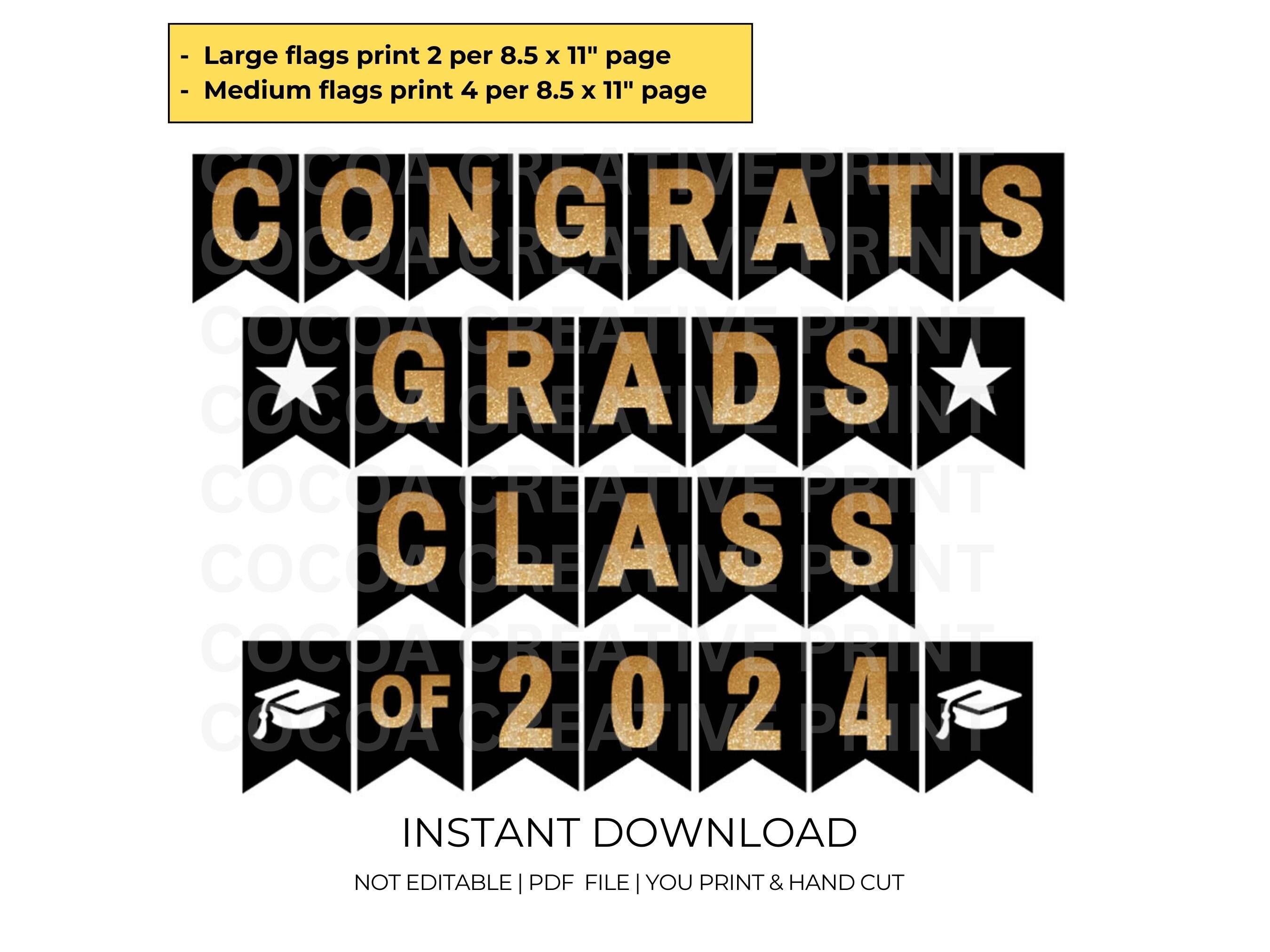 Graduation Banner Printable Congrats Grads Printable Graduation ...