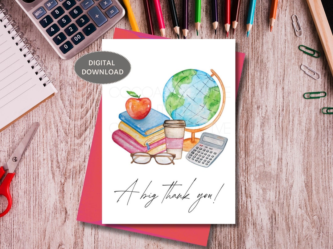 Principal Teacher Thank You Card | Principal Appreciation | Teacher ...