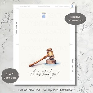 Lawyer Thank You Card | Solicitor Thank You | Legal Team Thank You Card ...