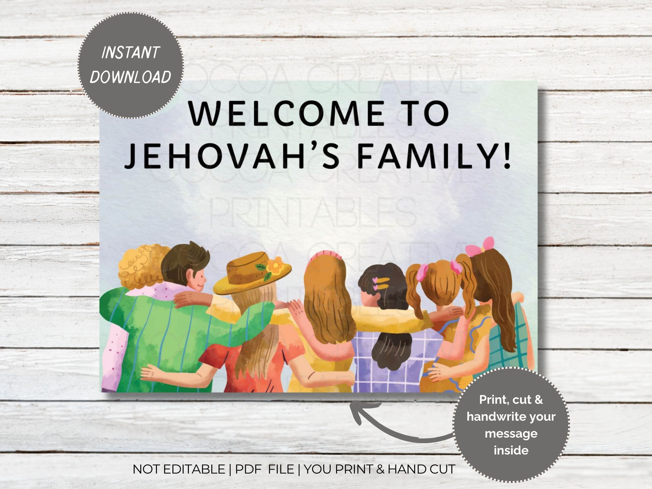 JW Baptism Card JW Baptism Gift Card JW Printables Card for Jw Brother ...