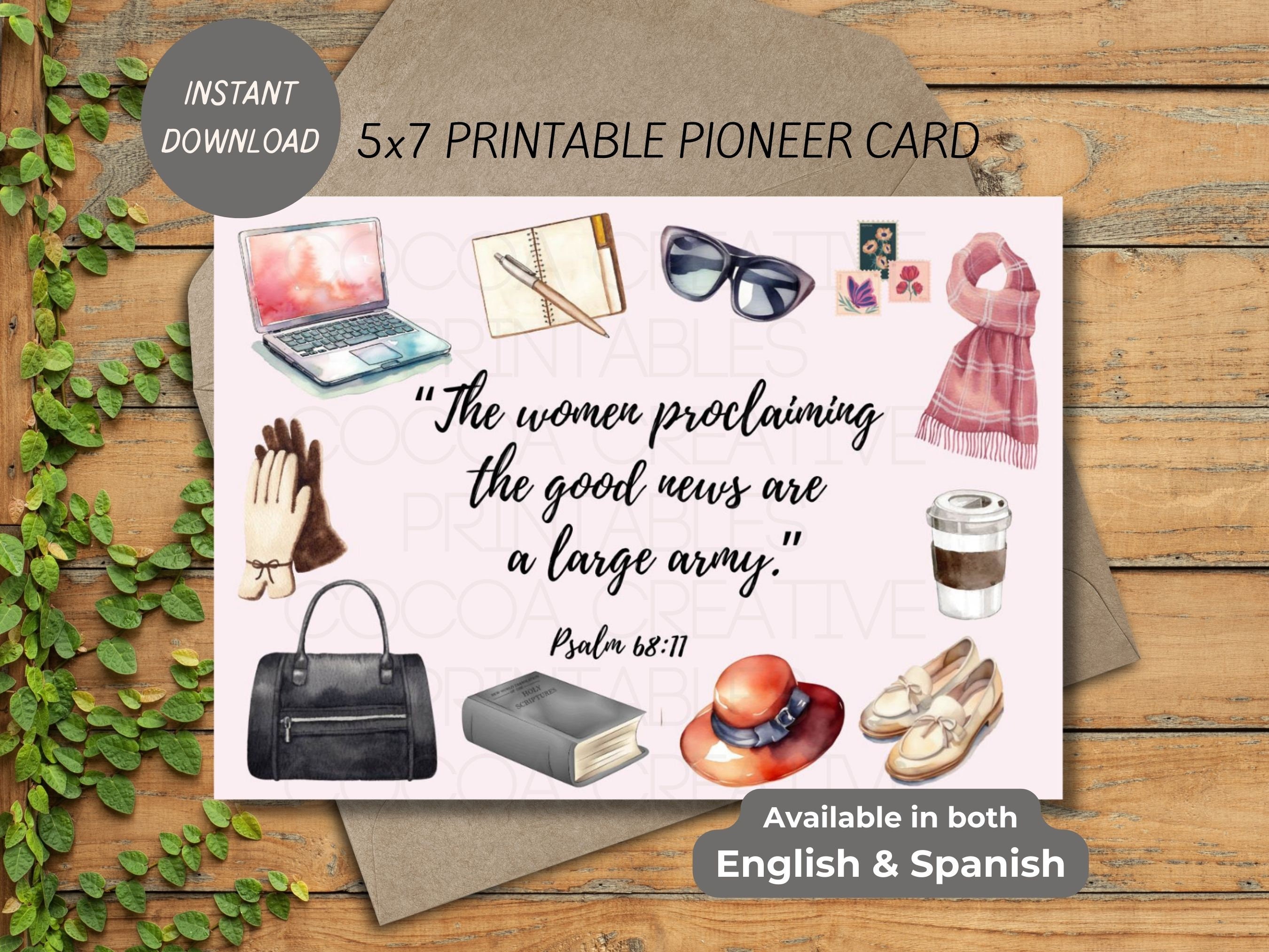 JW Pioneer Sister Appreciation Printable Card Pioneer Thank You Pioneer ...