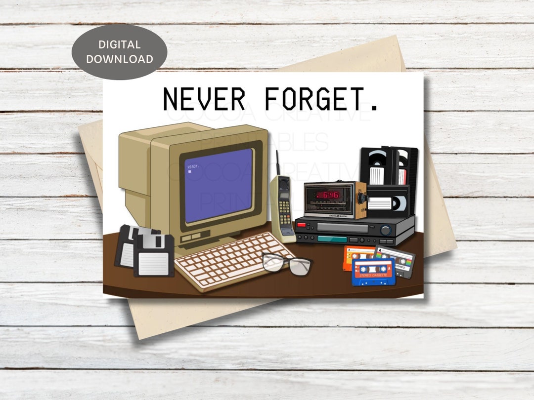 Retro Computer Card | IT Professional Thank You Card | Tech Support ...