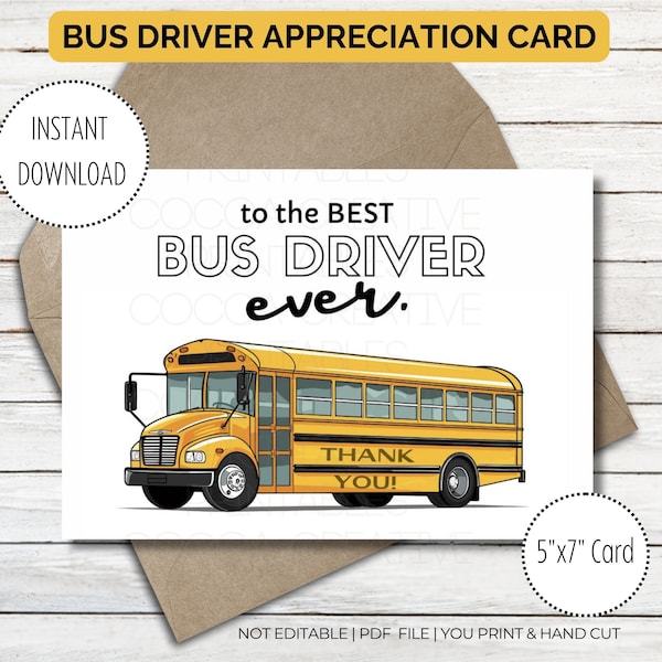 Bus Driver Thank You - Etsy