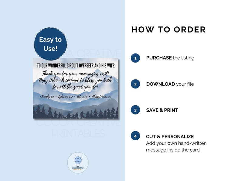 JW Circuit Overseer Thank You Card Circuit Overseer Appreciation Card ...